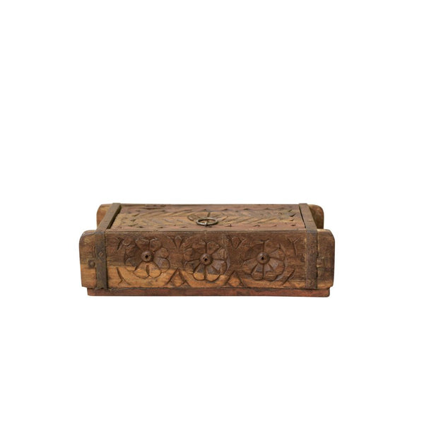 Carved Wood Brick Mould Box - Unusual Ornate Substainable Trinket Box ...