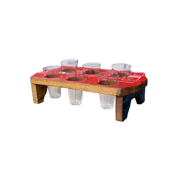 Chai Tray with 6 Shot Glasses | Glassware | HomeStreetHome ...