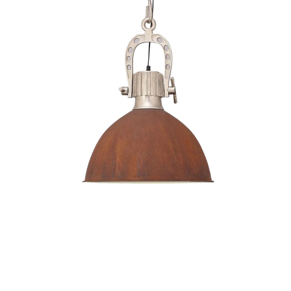 Rusty Industrial Light Pendant With Steel Fixture - Industrial Style ...